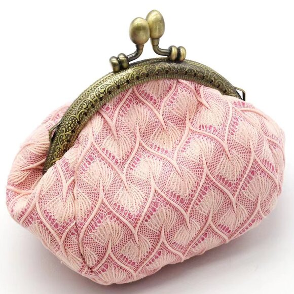 Other | Handmade Coin Purse Vintage Pouch Buckle Clutch Bag Kisslock ...